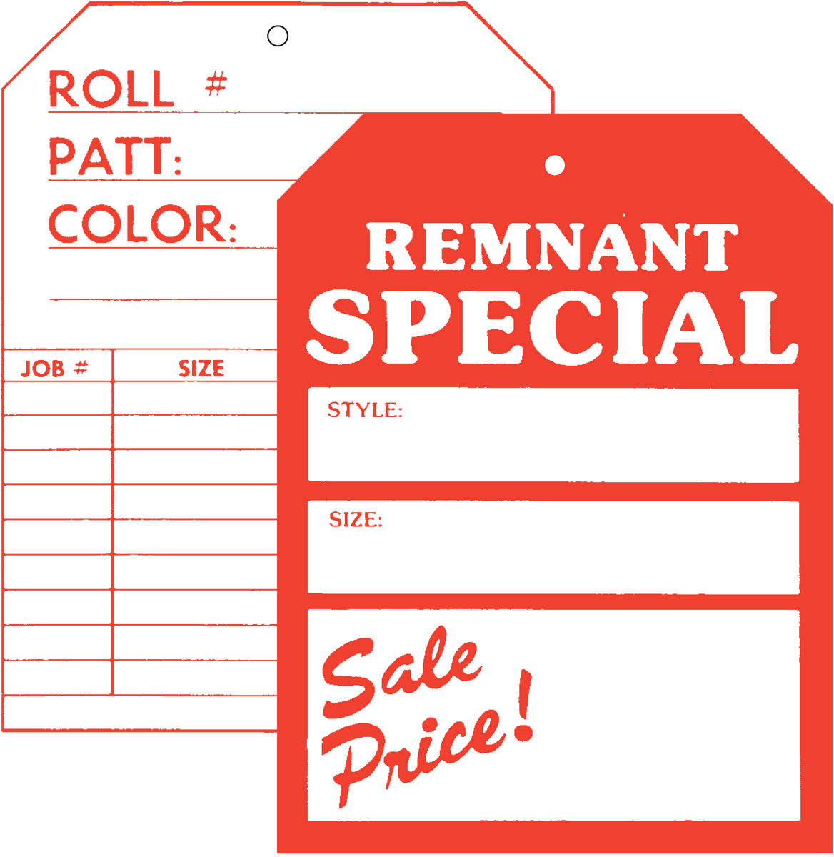 508 Front / 505 Back Remnant Special Two Sided Tag – Salepowersigns
